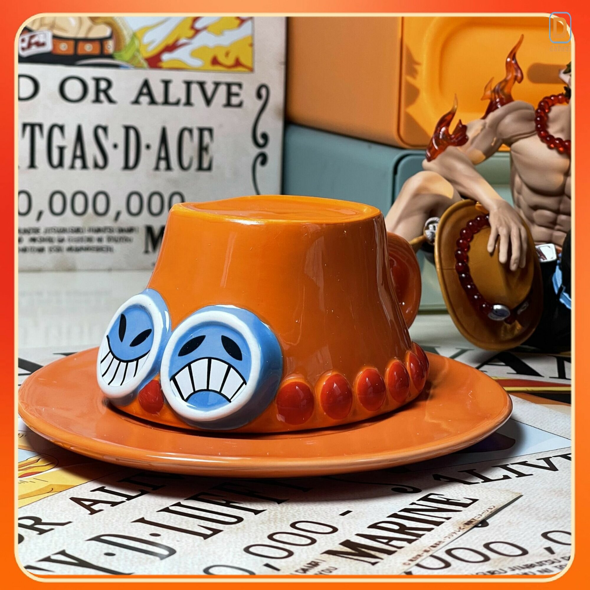 Чашка с изображением шляпы Луффи, Подарок One Piece, Керамическая чашка с изображением шляпы Эйса и Сабо