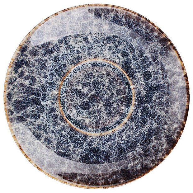 Блюдце Стоун фарфор Диаметр 15см сине-серый Kunstwerk