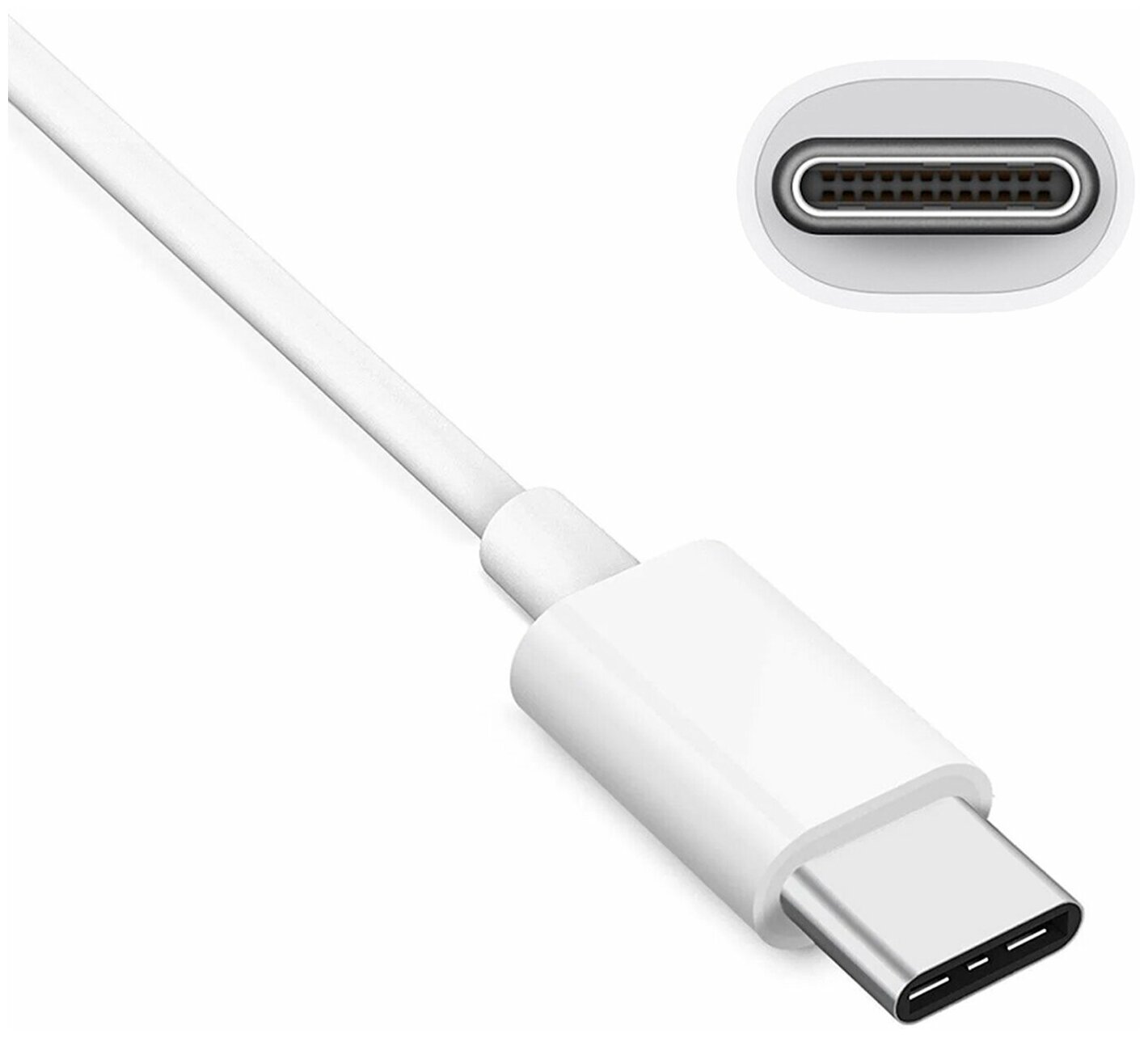 Кабель Броня, USB Type C - USB Type C, 2 штуки, 1 метр, цвет белый