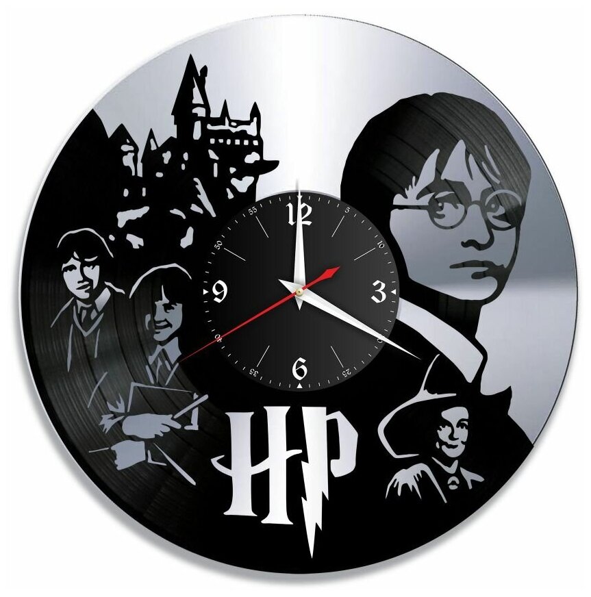 Часы из винила Redlaser "Гарри Поттер, HP, Harry Potter, Гермиона, Гарри, Рональд" VW-10358-2