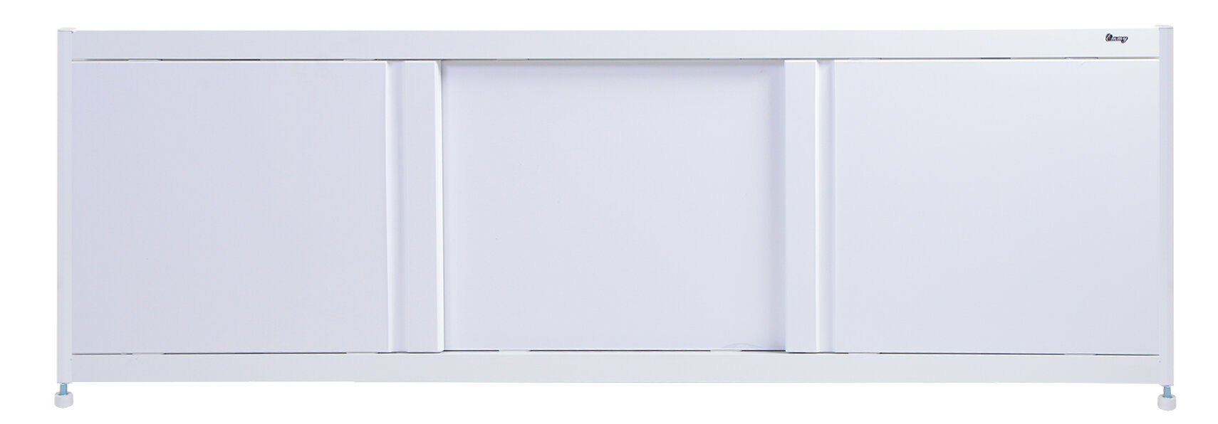 Экран под ванну EMMY Бриз 170, алюминиевый профиль, белый, дверки МДФ, на ножках, белый