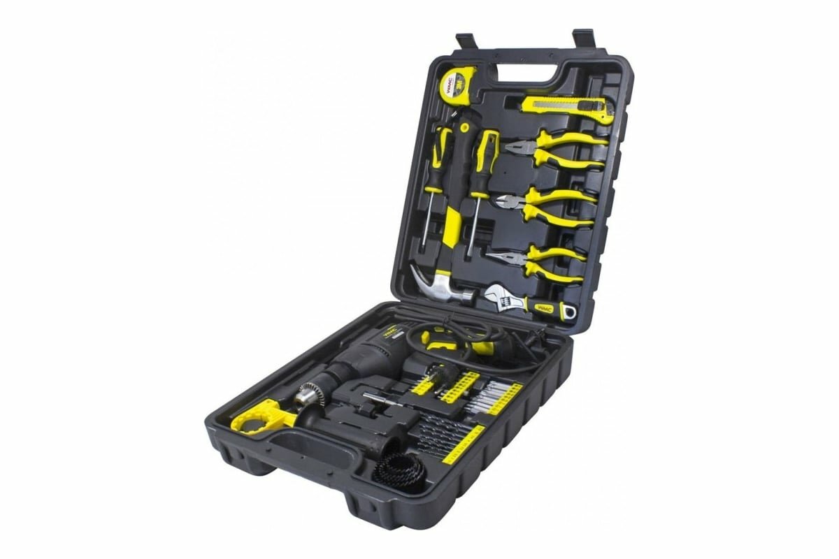 WMC TOOLS Набор инструмента с дрелью электрической, 59 предметов, в кейсе WMC-1059(50733)