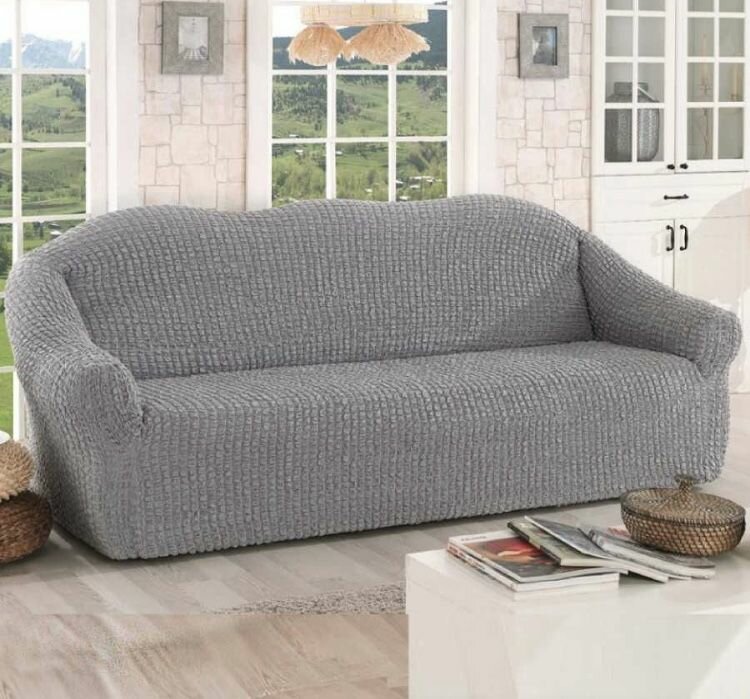 Чехлы на диван универсальные, натяжной 3х местный и 2х местный диван.