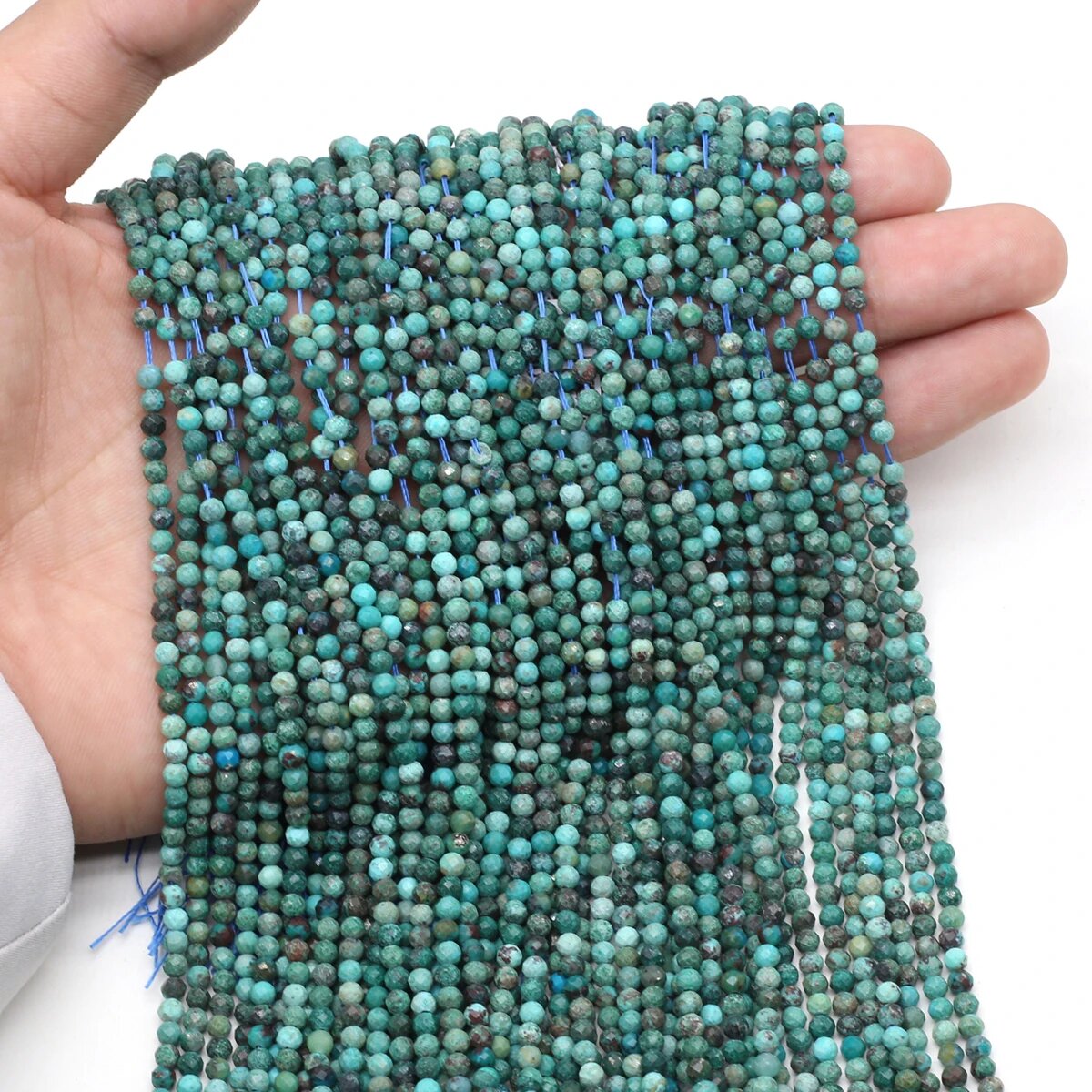 Бусины африканская бирюза 2мм, 3мм 2mm