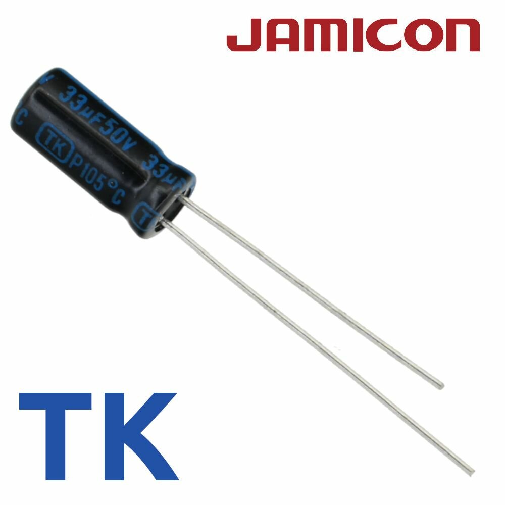 33мкФ 50В / TK / 5x11 / 105 С / конденсатор электролитический (10шт)