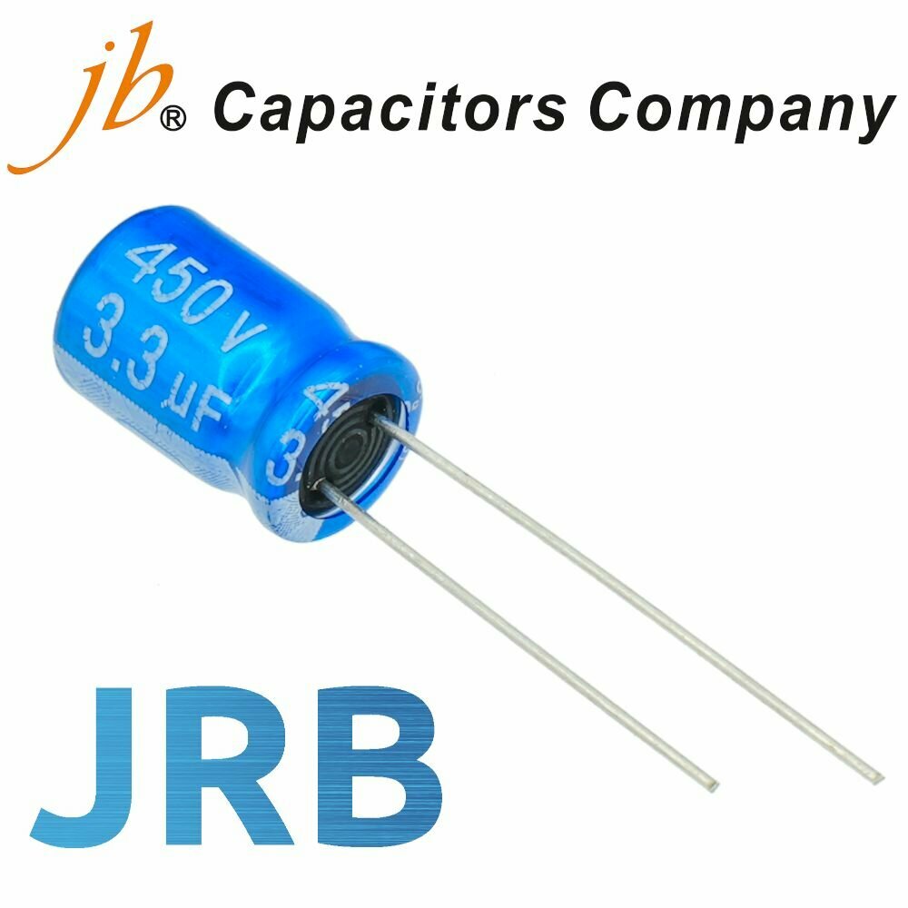 3,3мкФ 450В / JRB / 8x12 / 105 С / конденсатор электролитический (2шт)