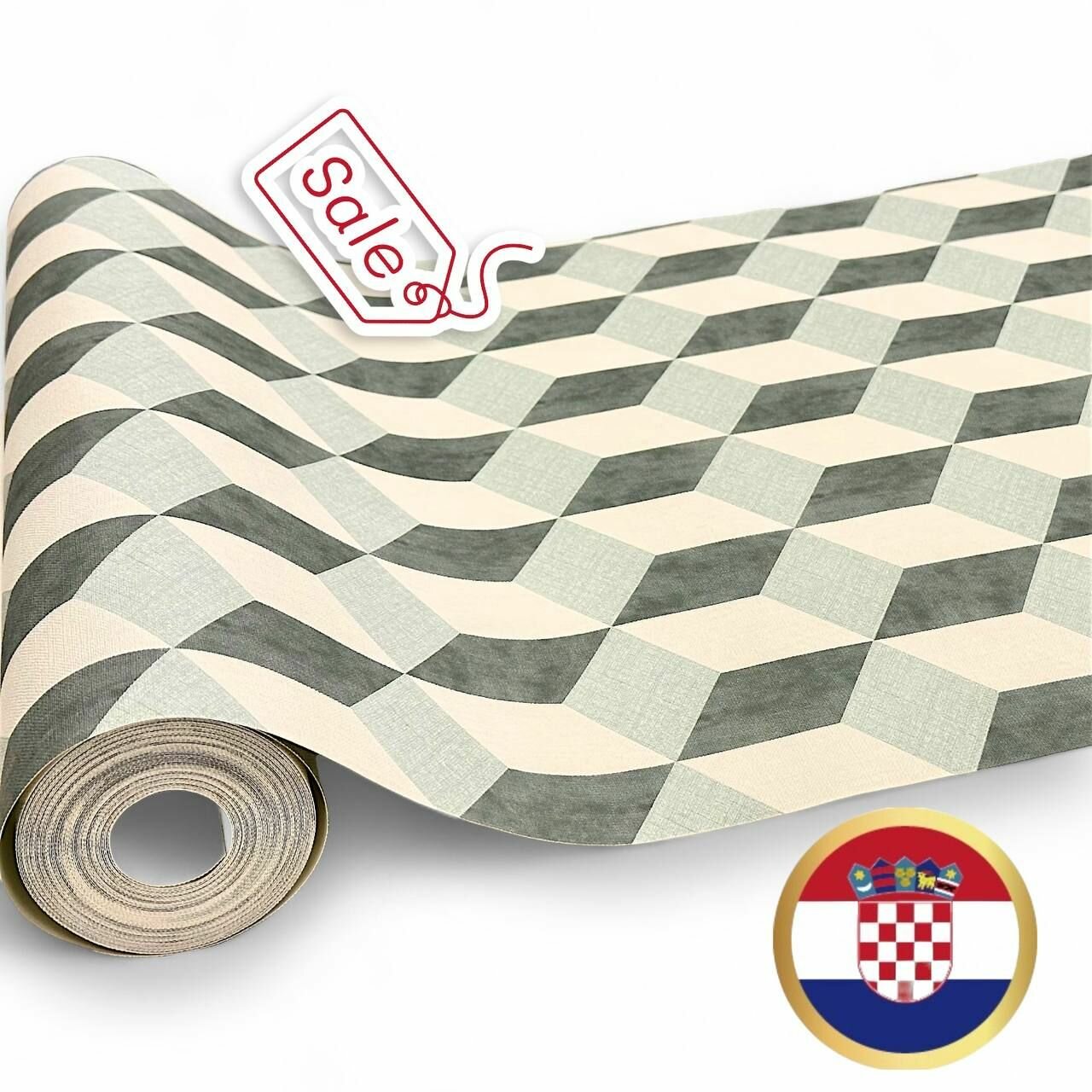 Обои Bn International Cubiq BN 220360, Нидерланды, 3-д эффект серые, голубые квадраты