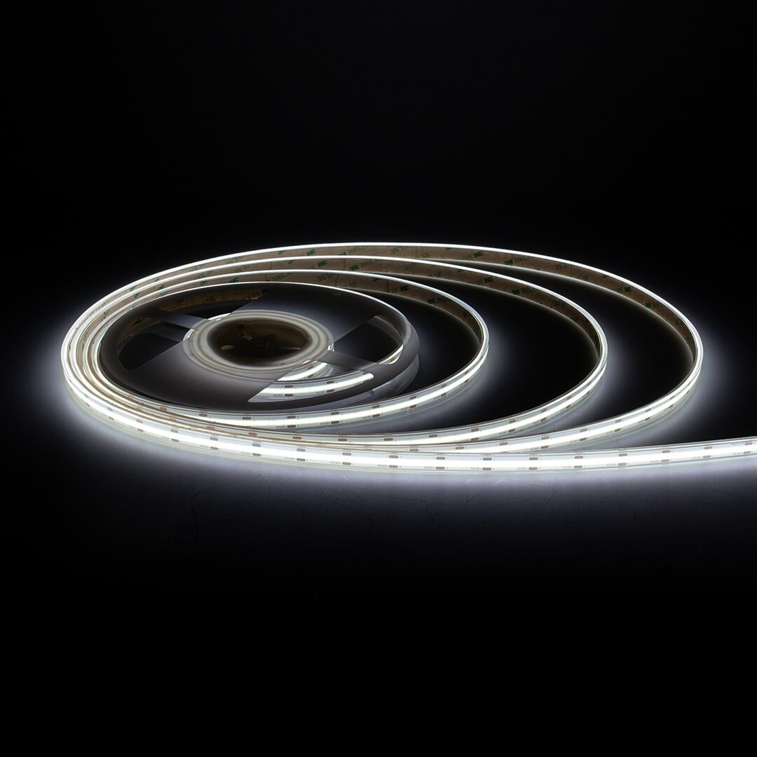 Светодиодная лента COB, 480 chip/m, white, 12V, IP68, CRI>90, R21