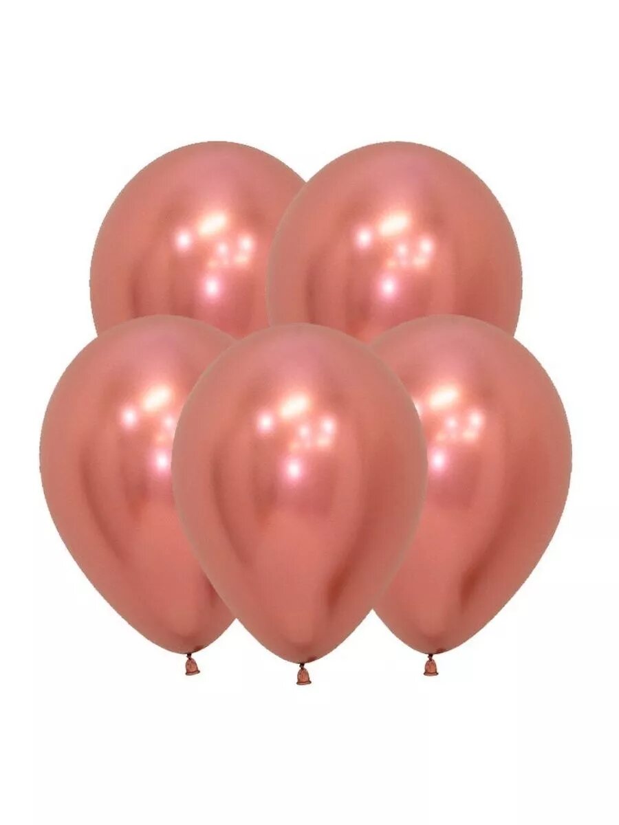 Рефлекс Розовое золото (Зеркальные шары) / Reflex Rose Gold, латексный шар (18"/46 см ) 25 шт. / SEMPERTEX, Колумбия