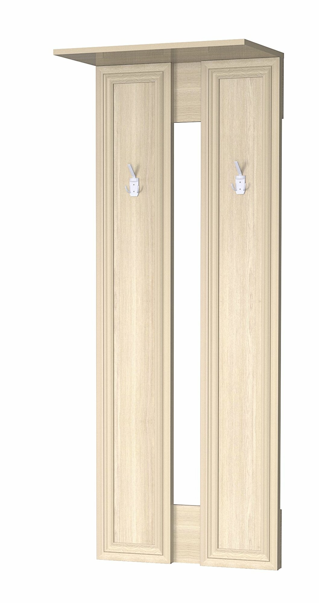 Прихожая "Виктория" корпус 3 (Вешалка) Серия "Гармония"- "Виктория" (ЛДСП шимо светлый с накладками МДФ) (Премиум)