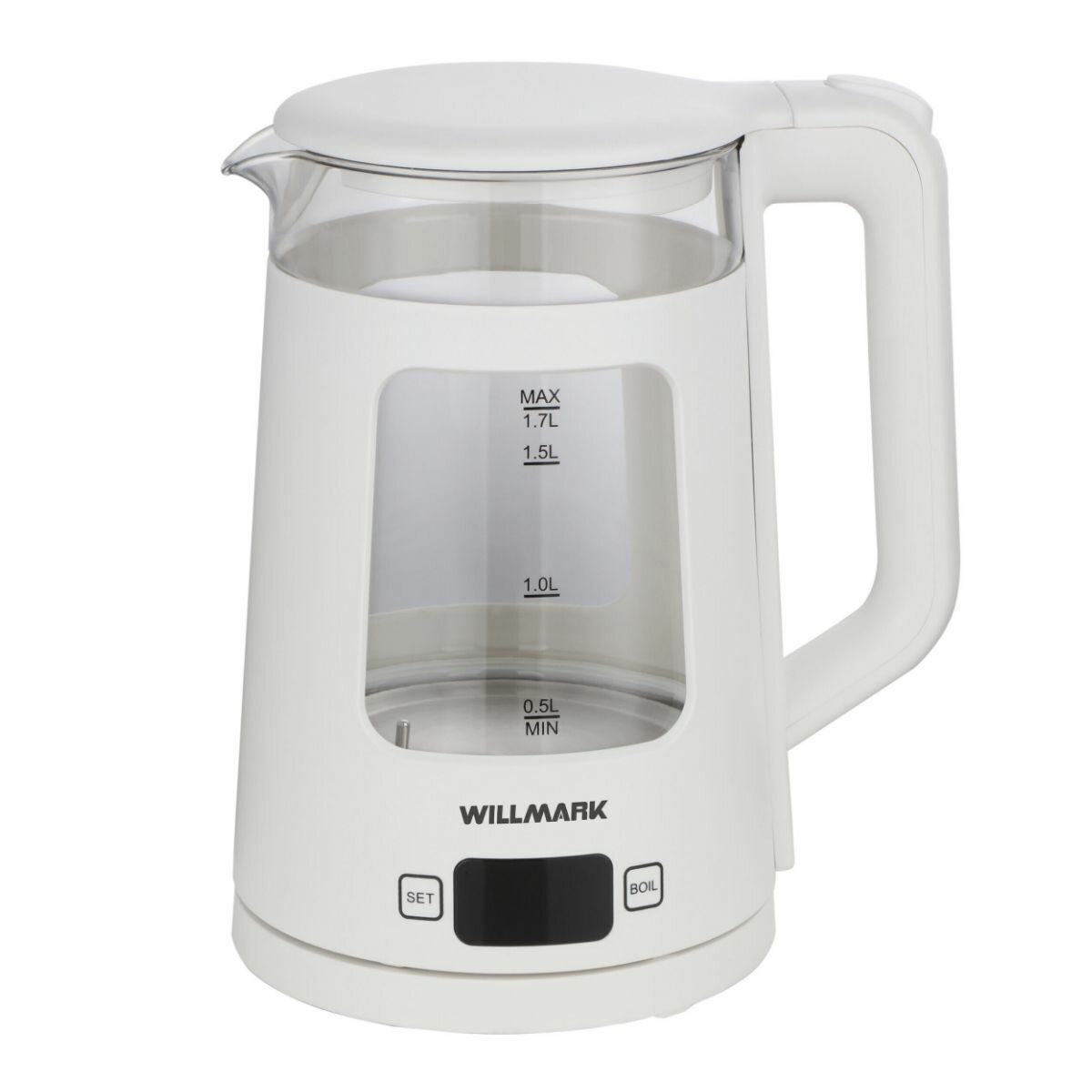 Чайник WILLMARK WEK-1720DW, 1,7 л, 2200 Вт, регулировка температуры, белый