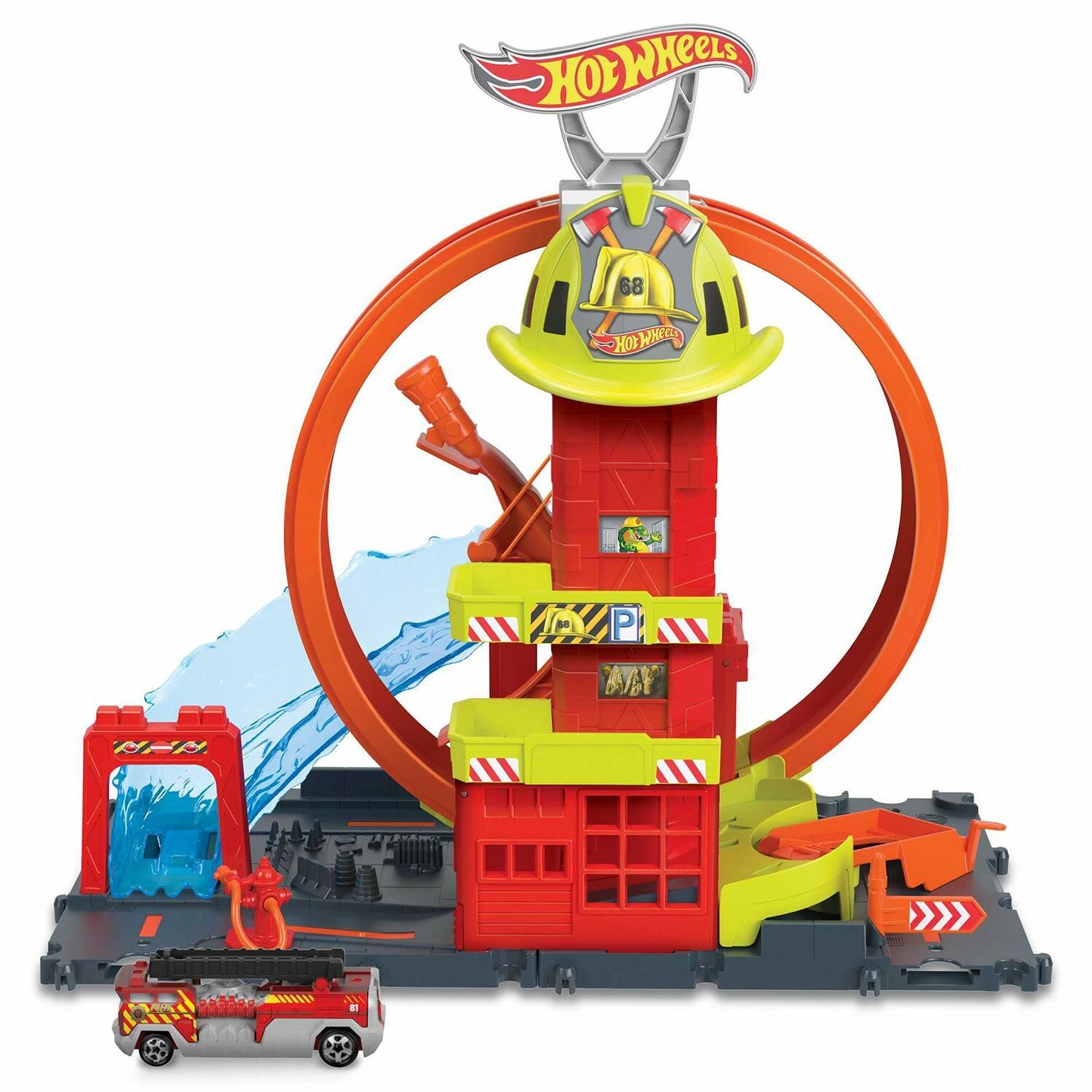 Игровой набор HOT WHEELS Пожарная Станция с Суперпетлей HKX41