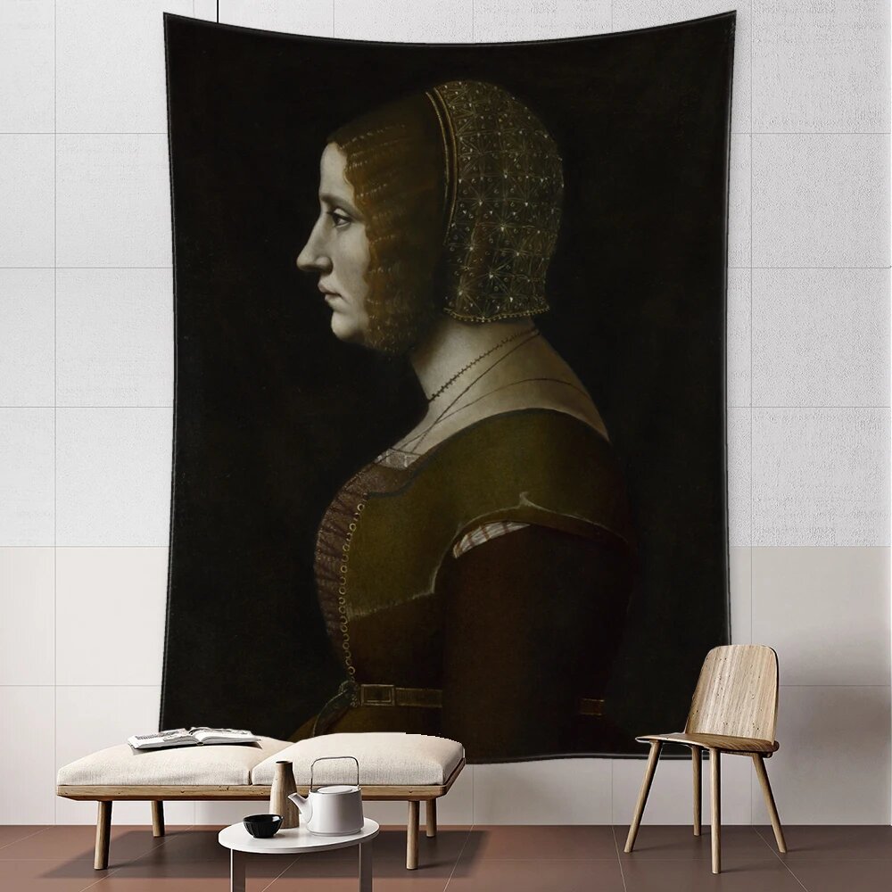 Гобелен с граффити Мона Лизы, настенный гобелен в стиле бохо, психоделическое 95x70cm, gt1114-22