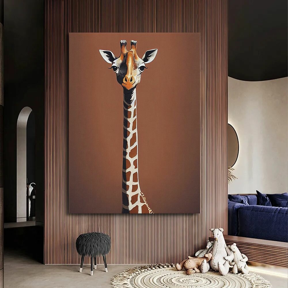 Картина "Жираф", на холсте, на подрамнике, крепление "крокодил", 50x70 см