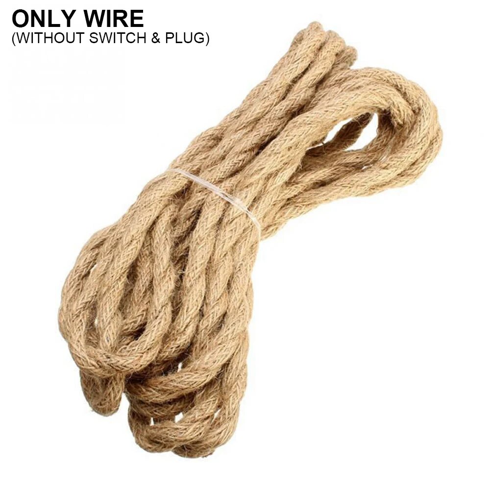 GANRILAND Витой пеньковый шнур питания 2/3 метра Only twine wire, 3m
