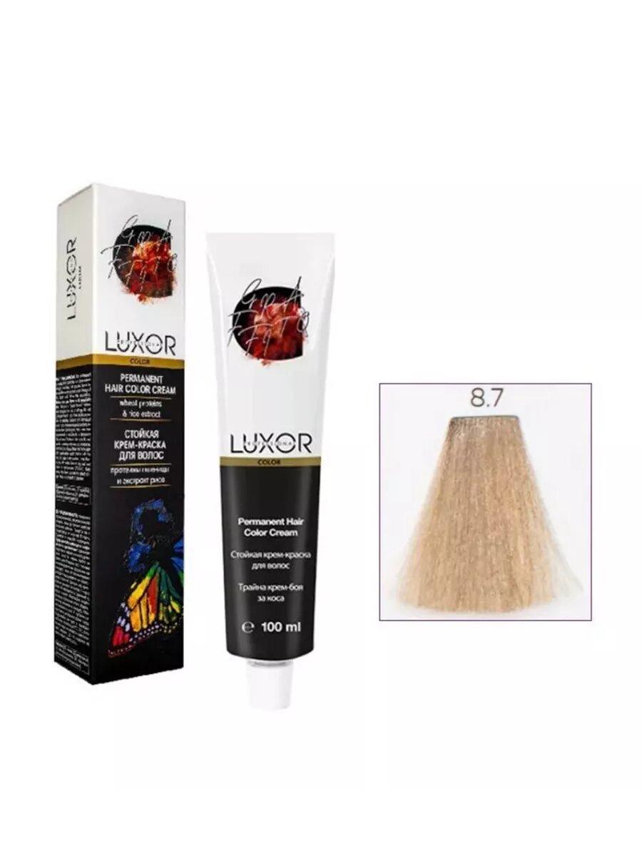 Профессиональная крем-краска для волос Luxor Professional 8.7 100 мл