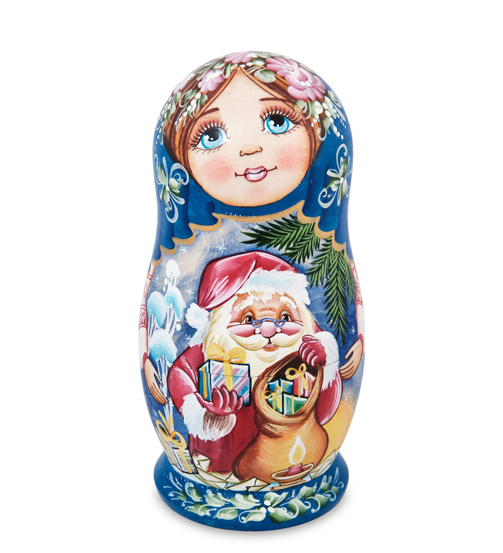 Матрешка - неваляшка Машенька и Дед Мороз