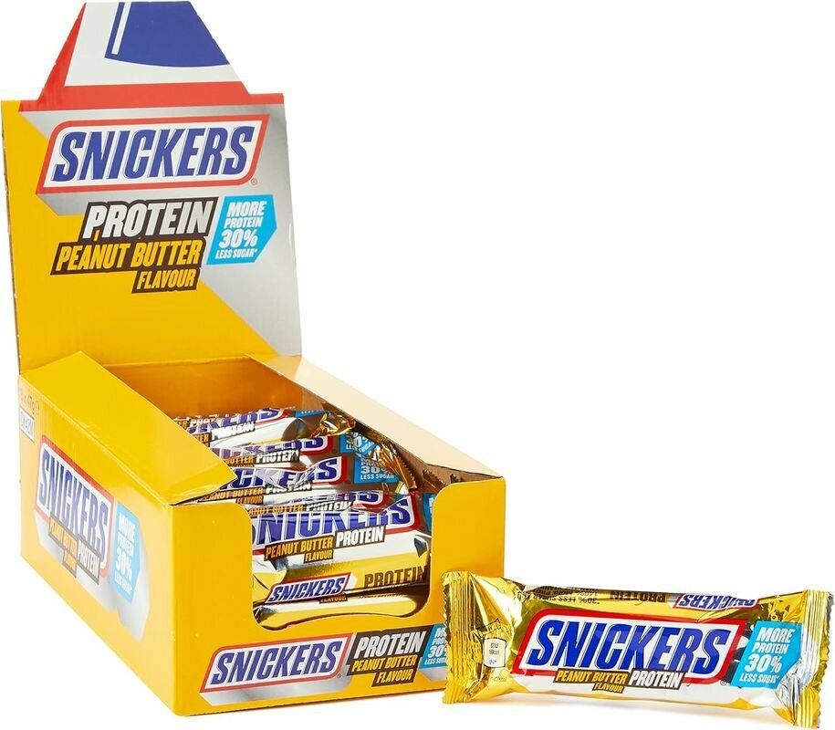 Шоколадные батончики Snickers Protein Peanut Butter, 18x47 г