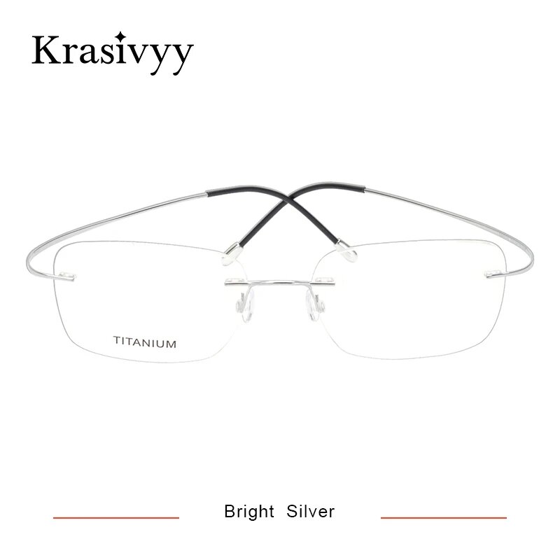 Оправа для очков Krasivyy Bright Silver, титан