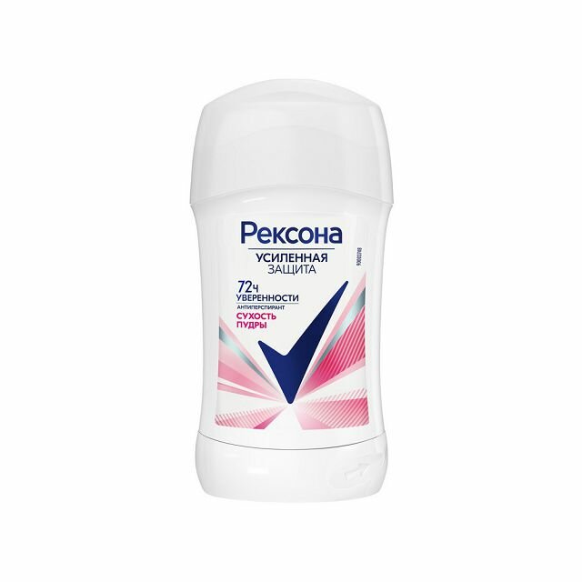 REXONA женский дезодорант-стик Сухость пудры, 40 мл, защищает кожу подмышками