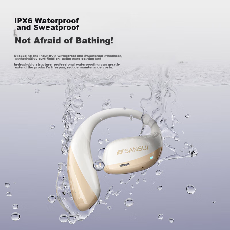Беспроводные наушники Sansui T19 Bluetooth Headphones, цвет Dolomite white