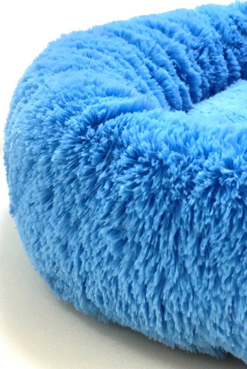 Лежанка хвостел "Аватар" экомех премиум, подстилка для кошек и собак мелких и средних пород с мехом, лежак для животных с бортиками, матрасик 45 на 35 см