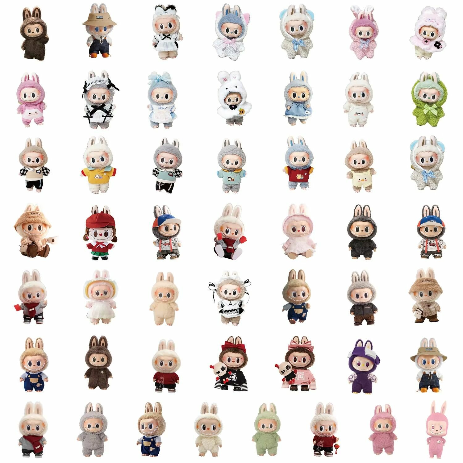 Наклейки Лабубу милые стикеры с персонажем Labubu Stickers