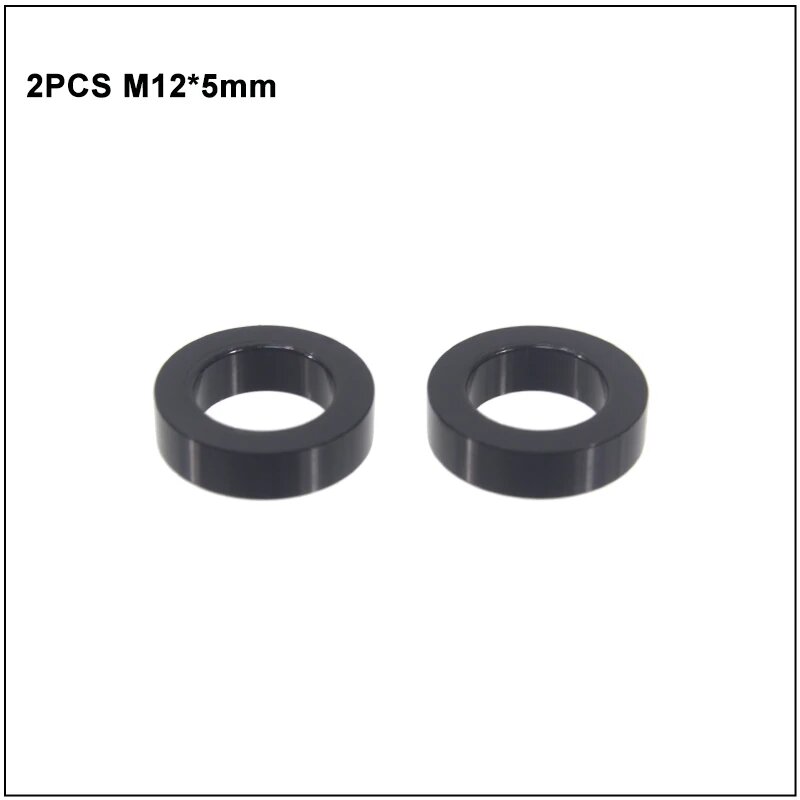 HEPPE велосипед Thru шайба для оси M12 M15 ось Проставка MTB дорожный велосипед втулка трубка вал шпажка Проставка 0,5 мм 1,5 мм 3 мм 4 мм 5 мм 6 мм толщиной 2Pcs M12x5mm Flat