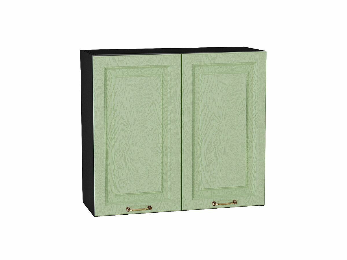 Шкаф верхний с 2-мя дверцами Ницца, цвет фасада Дуб оливковый, цвет каркаса Graphite, 716*800*318 мм