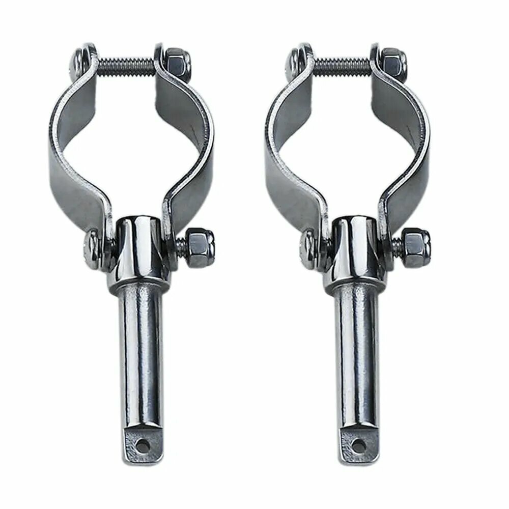 Уключина для весла, нержавеющая сталь, серебристый цвет, 2 шт