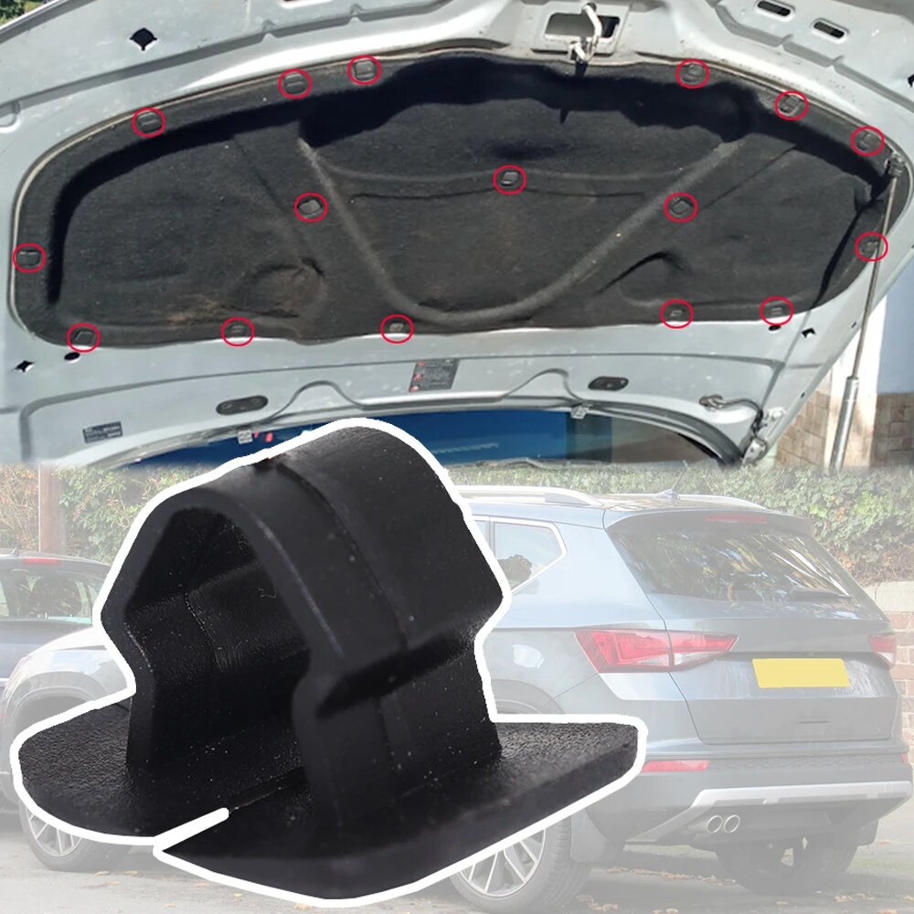 20 шт. для SEAT Cupra Ateca KH7 2016 2017 2018 2019 2020 2021 2022 капот двигателя капот звукоизоляционные зажимы 1H 5863849