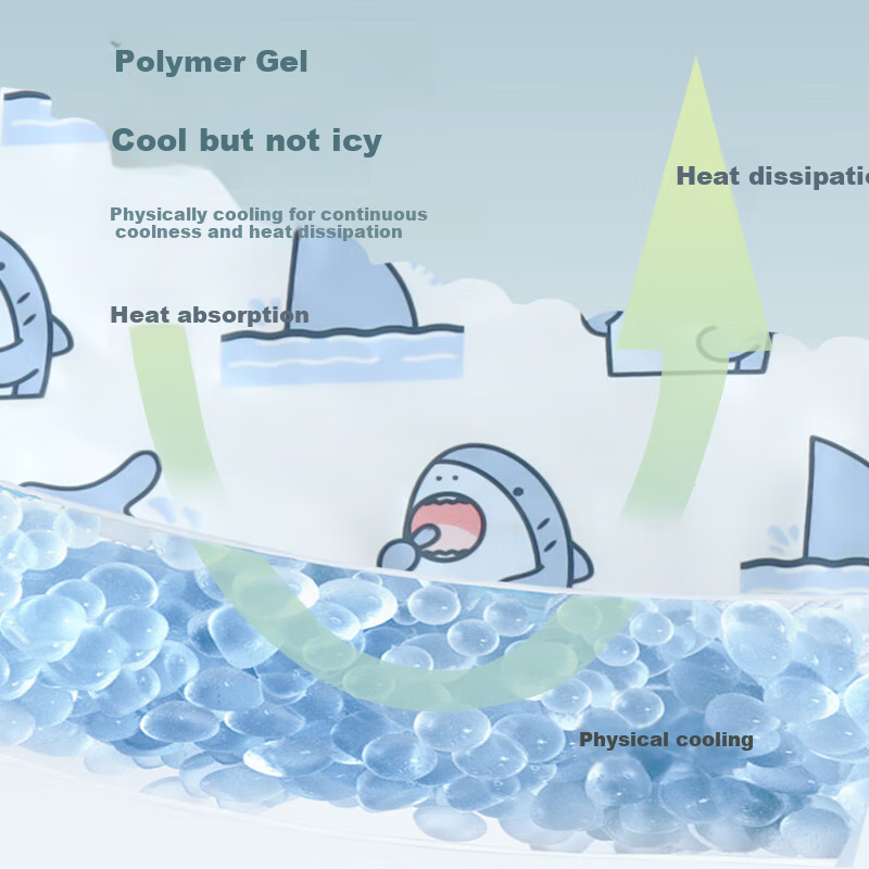 LeYouPai Pet Cooling Mat Cat Bed Summer Cool Mat Ice Pad Ice Nest Waterproof Cooling Shark Diameter 62cm