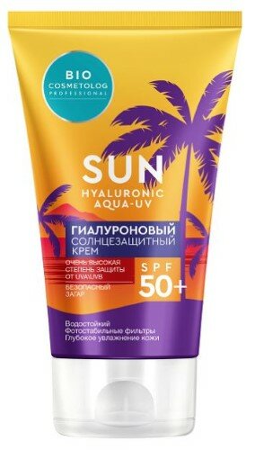 Фитокосметик BIO COSMETOLOG PROFESSIONAL Крем для лица Солнцезащитный Гиалуроновый SPF50+ 150мл