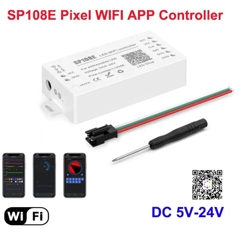 RGB-контроллер HCSOYES SP105E SP106E SP107E SP108E SP110E SP511E SP601E SP602E SP108E WIFI APP