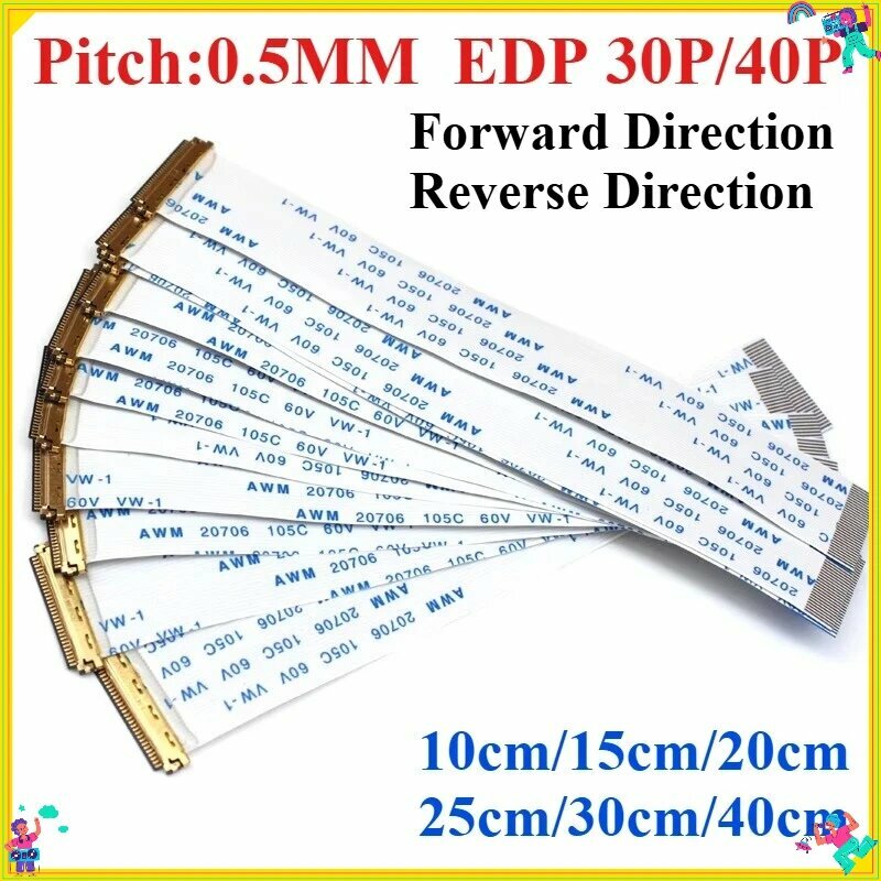EDP 30Pin 40Pin ленточный кабель 10-30см 30P-20CM, Forward Direction