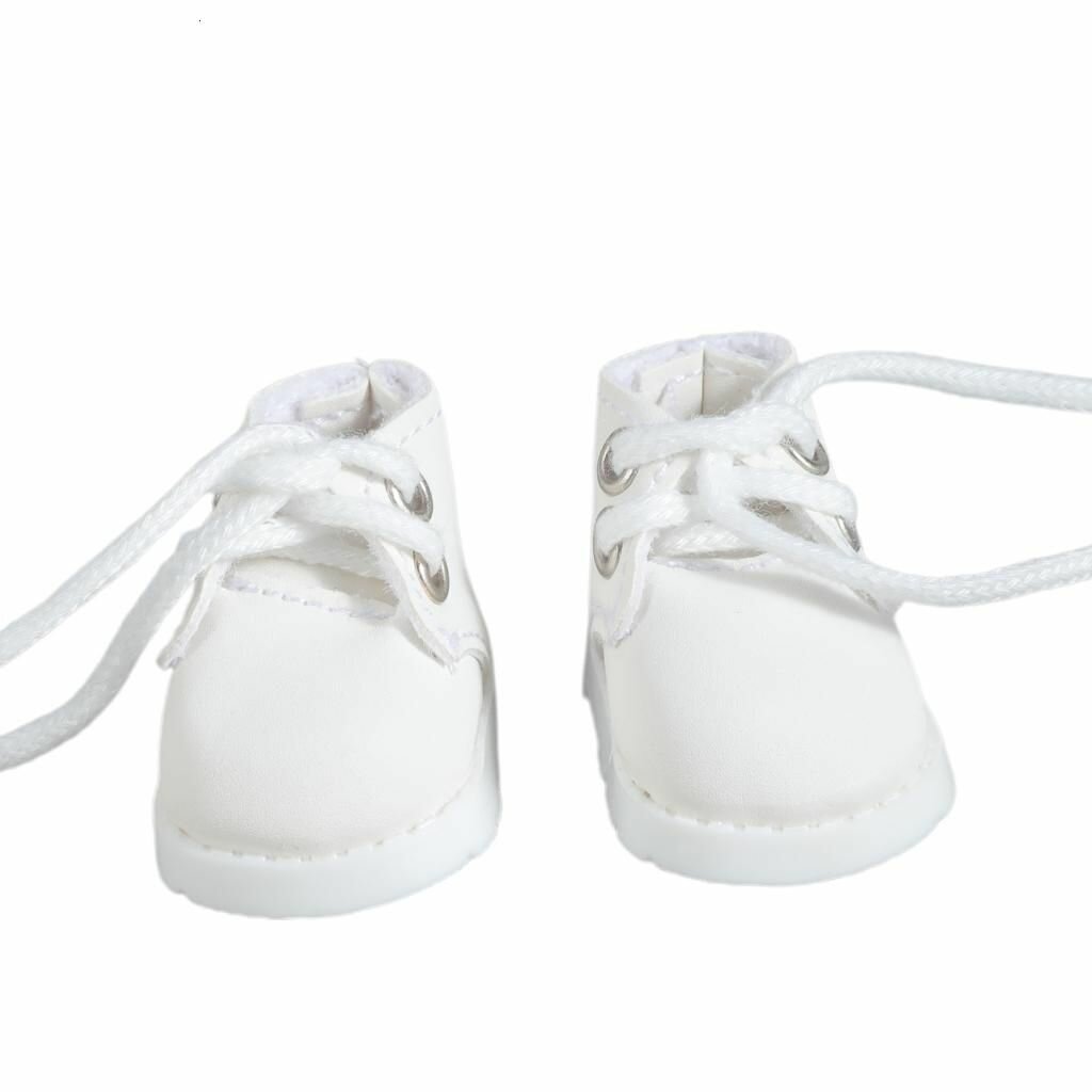 Аксессуар для кукол, Кукольная обувь, совместимая с куклами длиной 17 см, модные ботинки на шнуровке для переодевания-белый