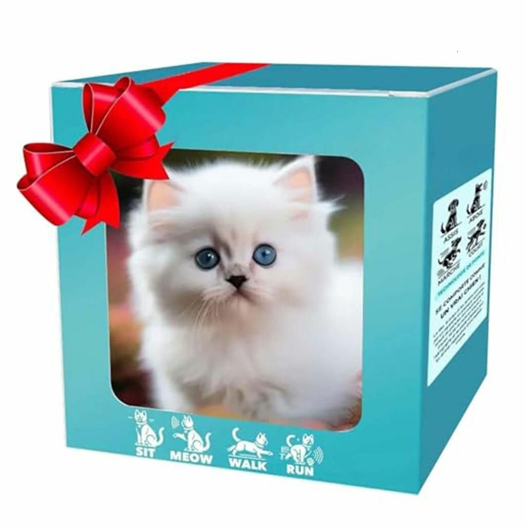 Игрушка для животных, Мой робот котенок кошка короткая плюшевая кукла + тяговый трос