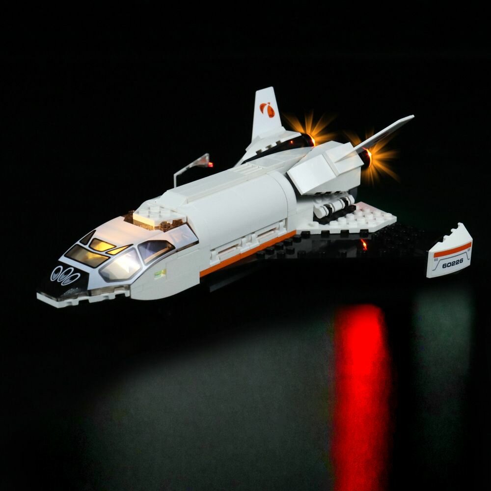 Совместимость со встроенным освещением шаттла Mars Exploration space Shuttle 60226 (за исключением строительных блоков, продается только светодиодное освещение)