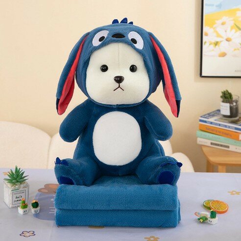 Многофункциональная 3-в-1 плюшевая подушка/одеяло с рисунком из мультфильма для сна в машине/офисе