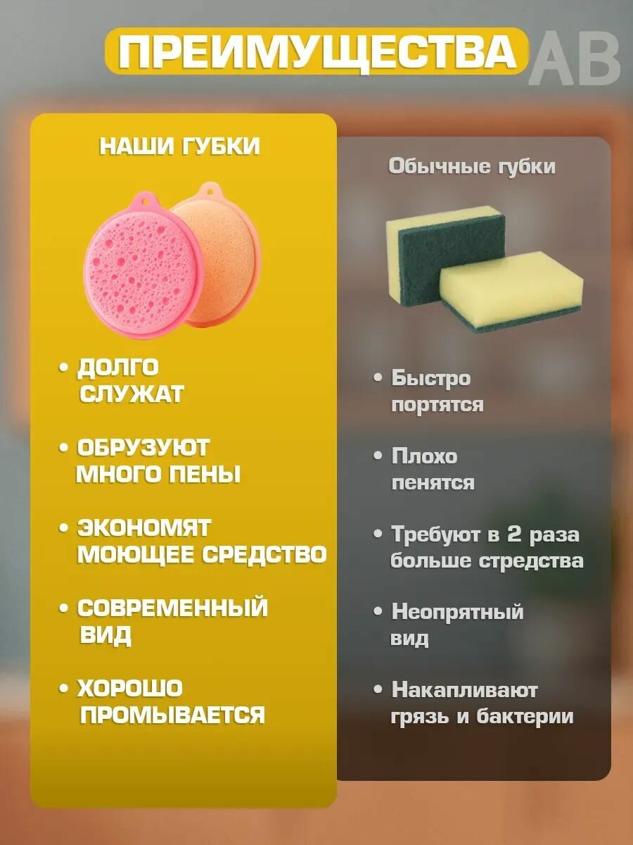 Губка, 12 шт. — фото 1