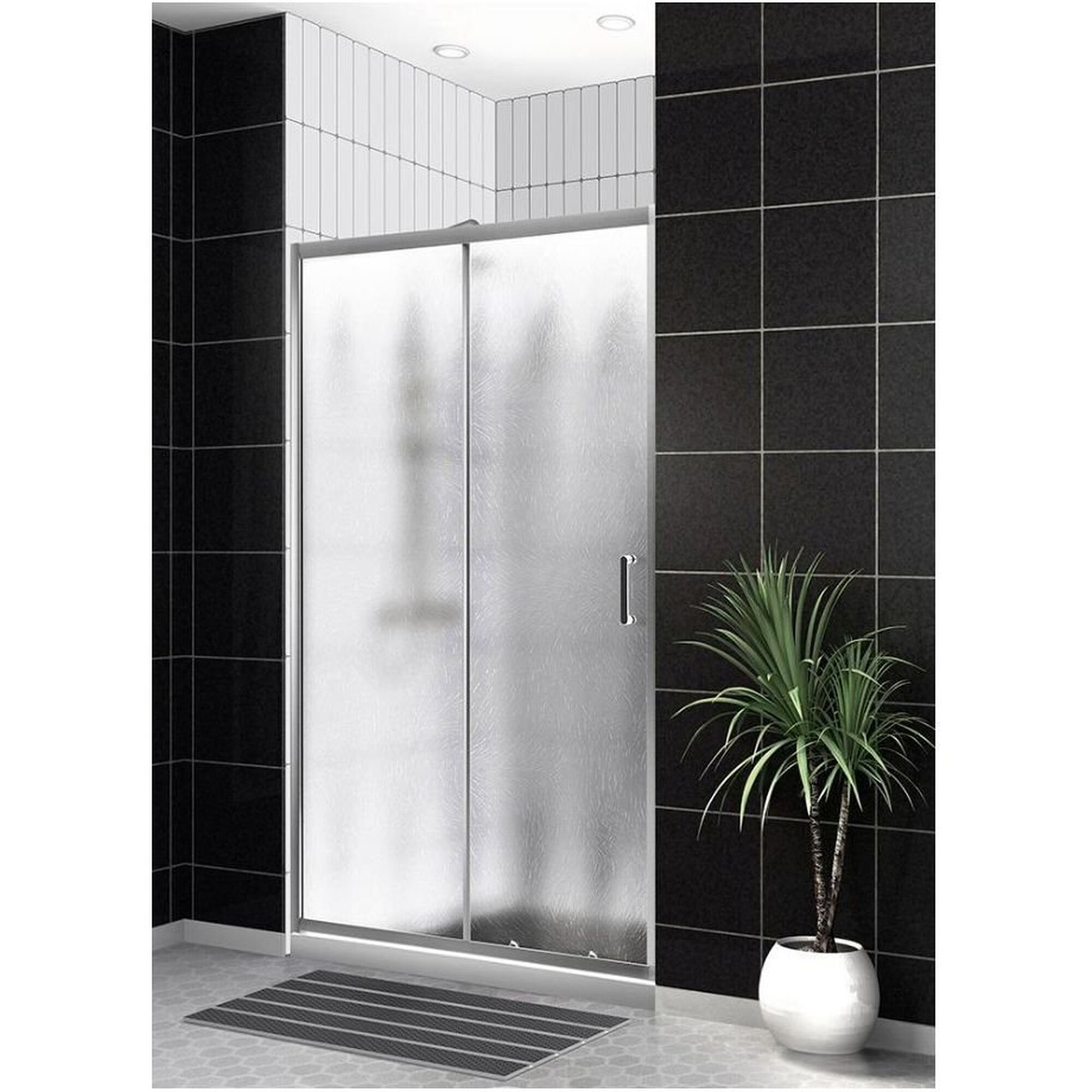 Душевая дверь BelBagno UNO-195-BF-1-120-CH-CR хром, шиншила 5 мм (1950х1200)