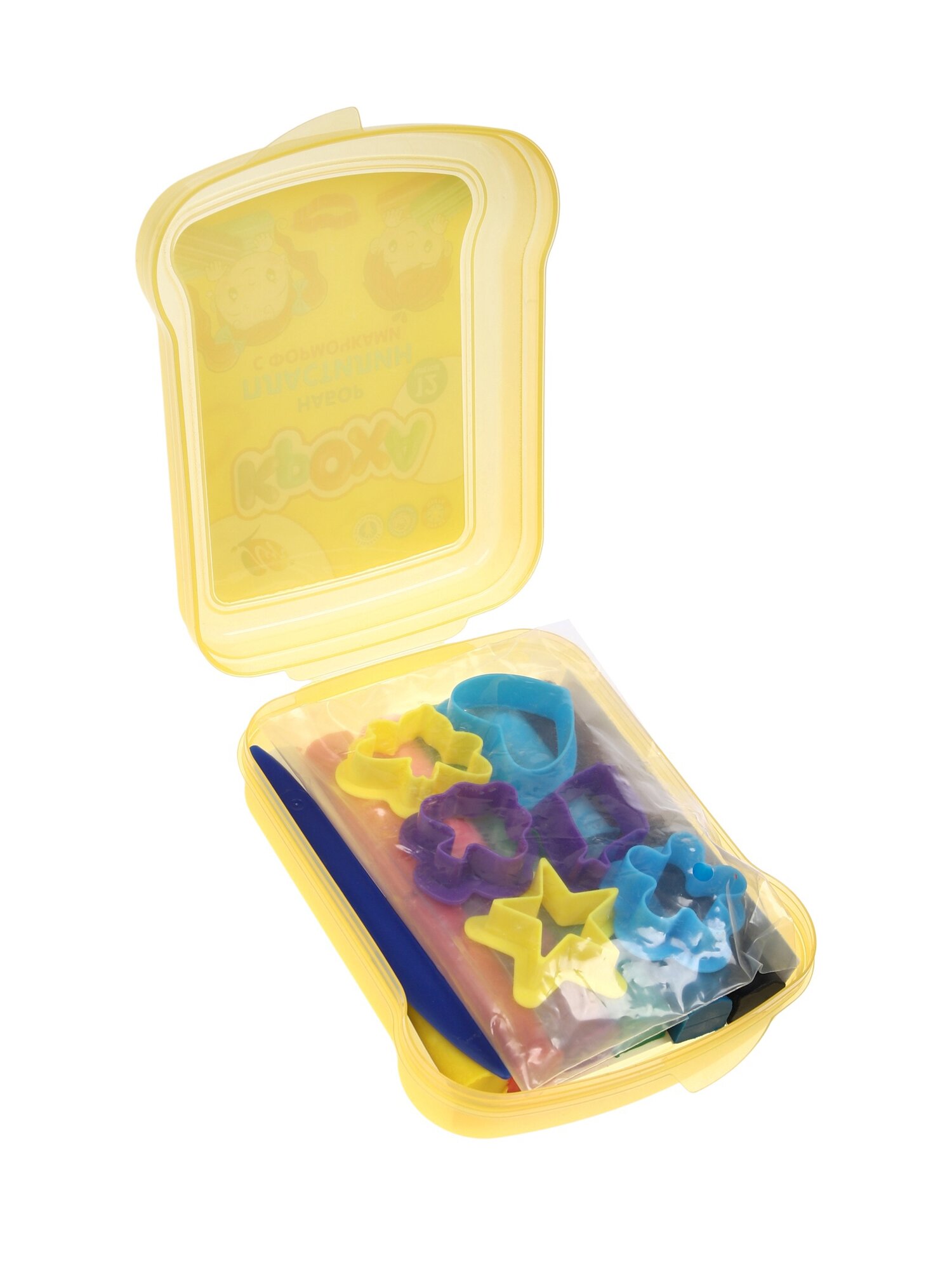 Пластилин «Кроха» мягкий (восковой), 12 цветов, 180 г, в контейнере, формочки + стек