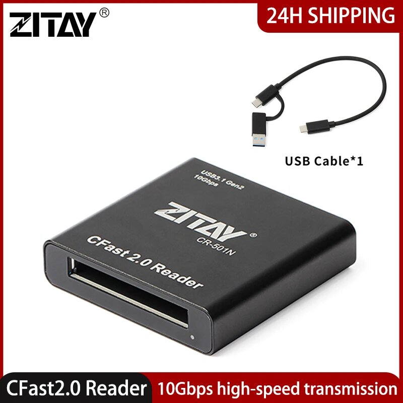 Считыватель карт сaiay CFast, устройство для чтения карт 2,0, USB 3,1, CFast, Type-c, портативный адаптер для zcam red komodo