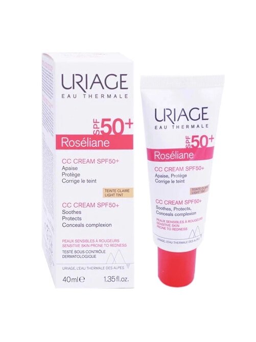Uriage Розельян Крем СС SPF 50+ Roseliane CC Creme SPF 50+, бежевый тон, 40 мл