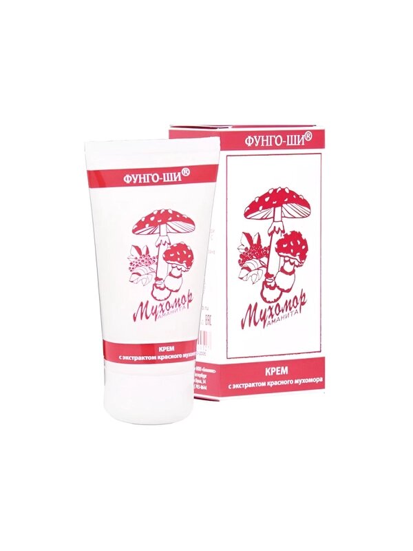 Крем для суставов "Мухомор", боли в спине, радикулит, варикоз, Грибная аптека, фунгоши