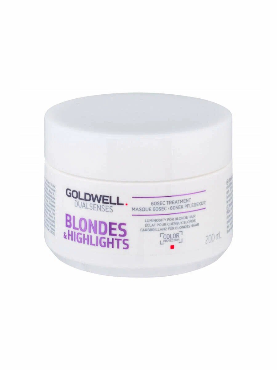 GOLDWELL Маска для осветленных и мелированных волос Dualsenses Blondes & Highlights 60 Sec Treatment 200 мл