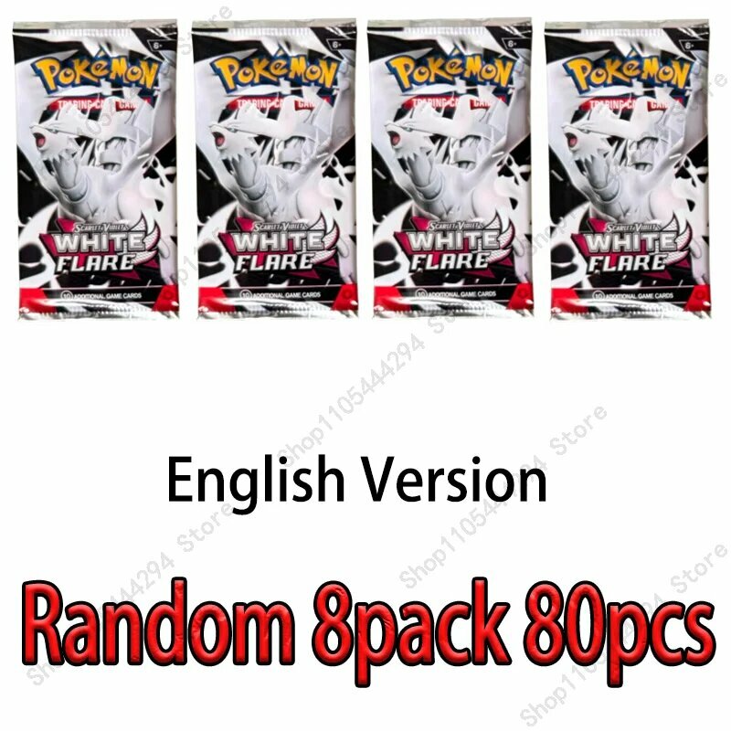 Коллекция карт Pokemon Trading Card Game MEGA EVOLUTI Scarlet Violet 8 упаковок 80 WHITEY28-8 Pack