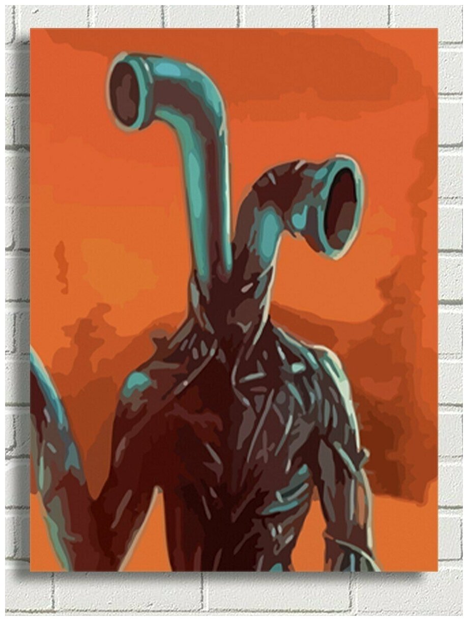 Картина по номерам Сиреноголовый (монстр, ужас, крипота) - 8385 В 30x40