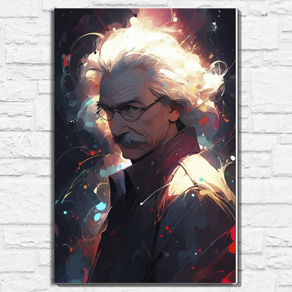Картина по номерам на холсте Альберт Эйнштейн (физика, наука, Einstein) - 14938 В 60x40