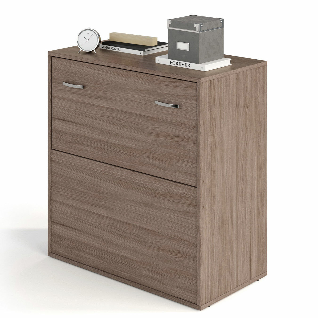 Тумба для белья с откидной дверкой 12004 (цвет: ясень шимо тёмный)